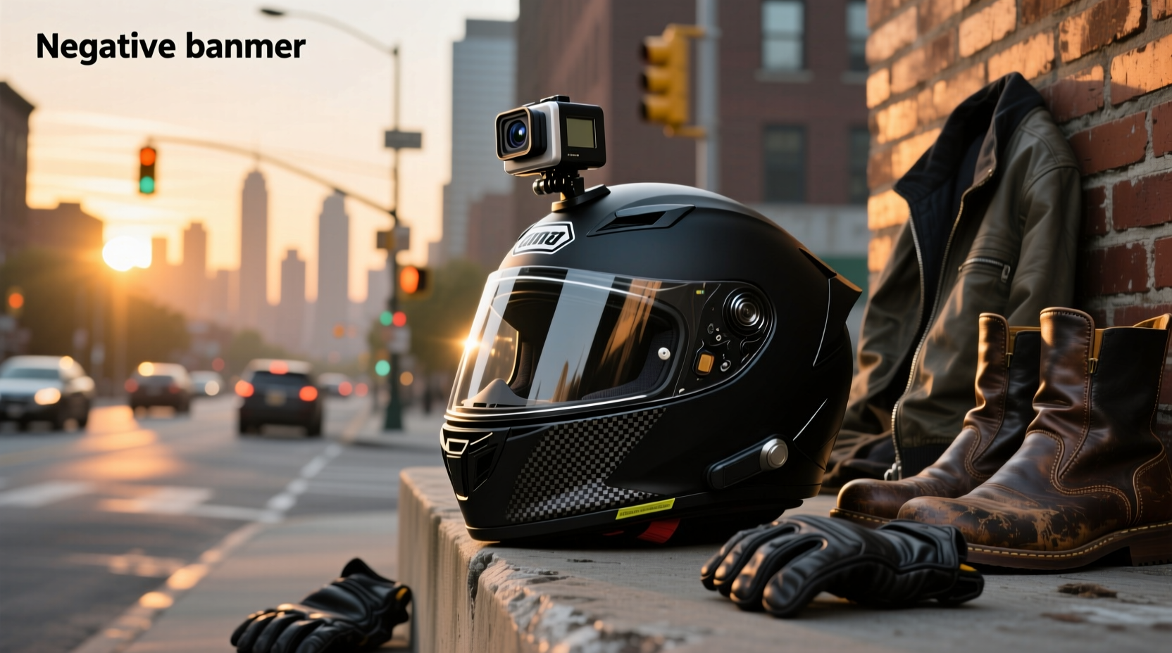 Motorcycle Helmet with Rear Camera Guide