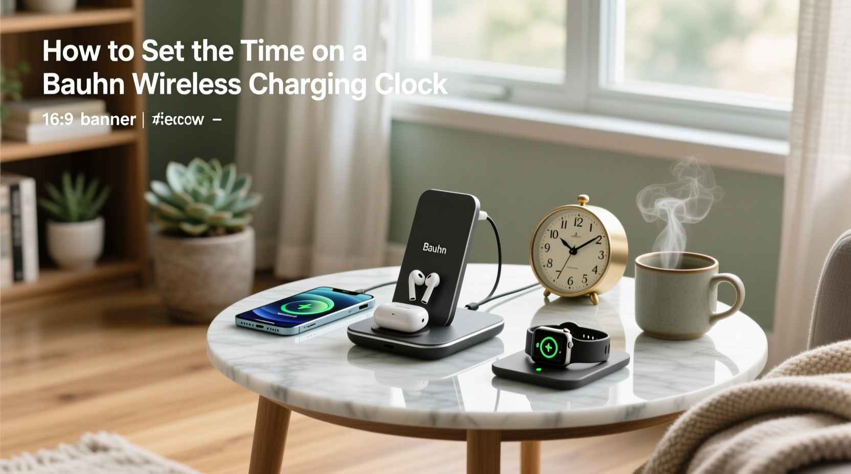 How to Set Time on a G-Shaped Wireless Charging Clock