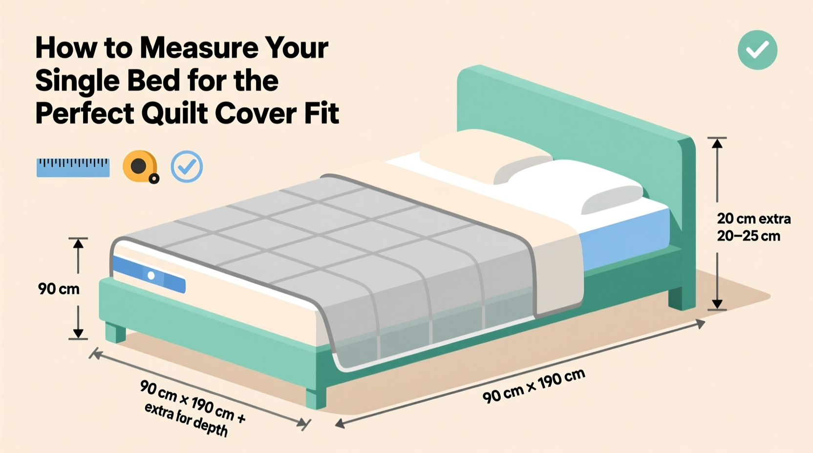 How To Accurately Measure Your Single Bed For The Perfect Quilt Cover Fit