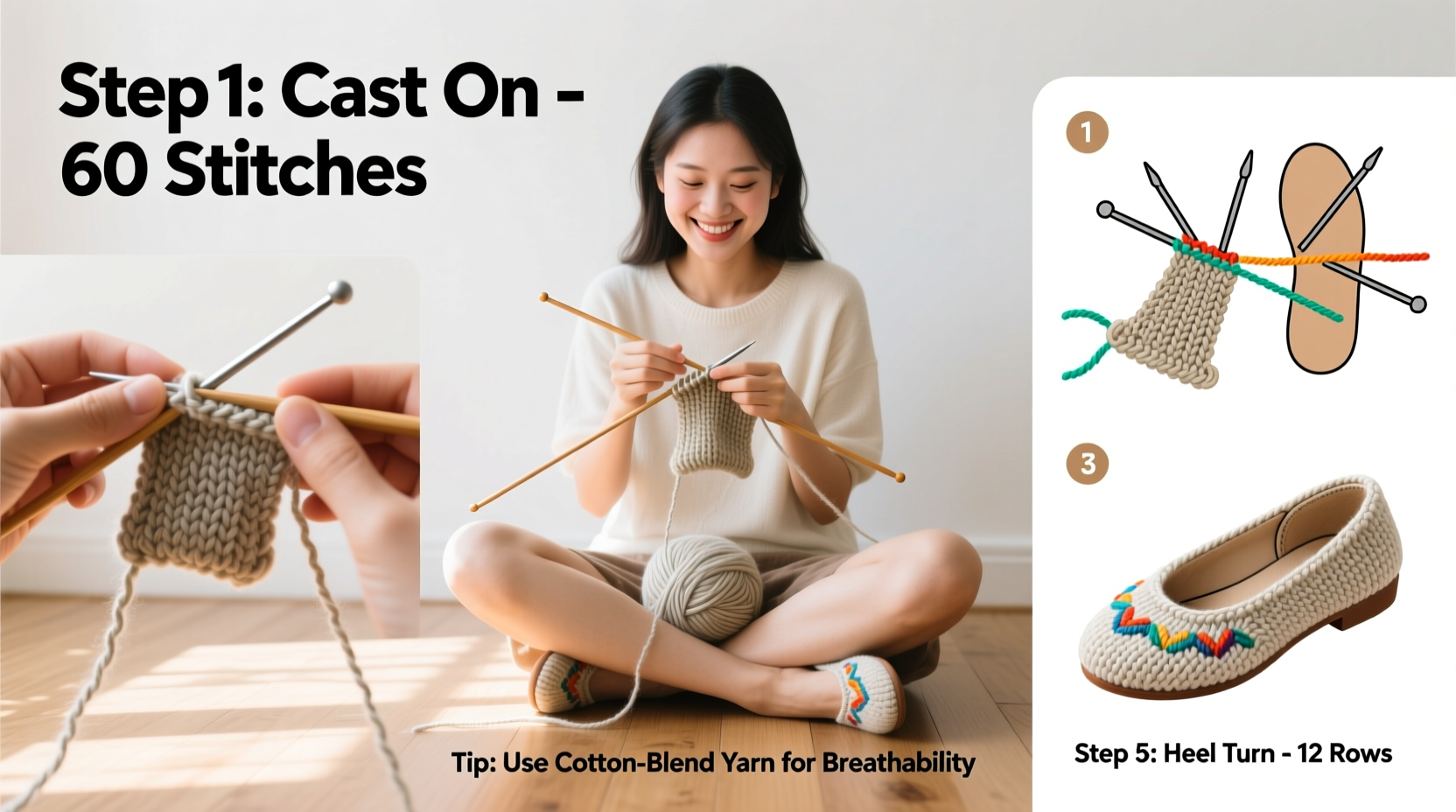How To Knit Comfortable And Stylish Shoes At Home A Step By Step ...