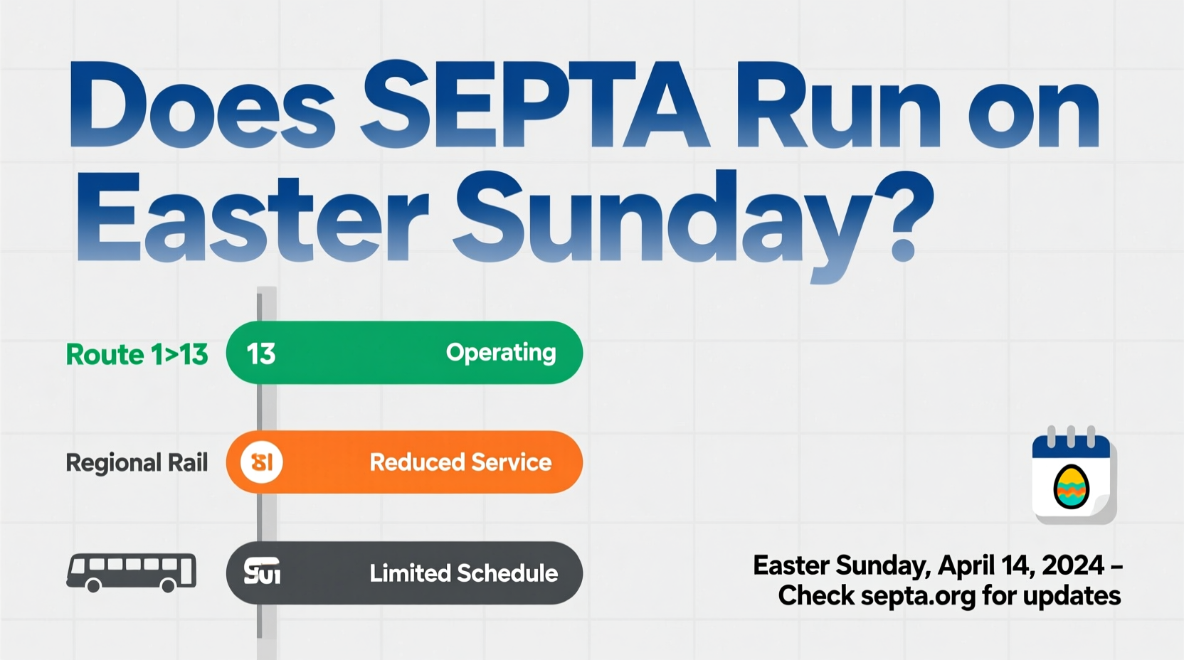 Does SEPTA Run on Easter Sunday? Holiday Service Info