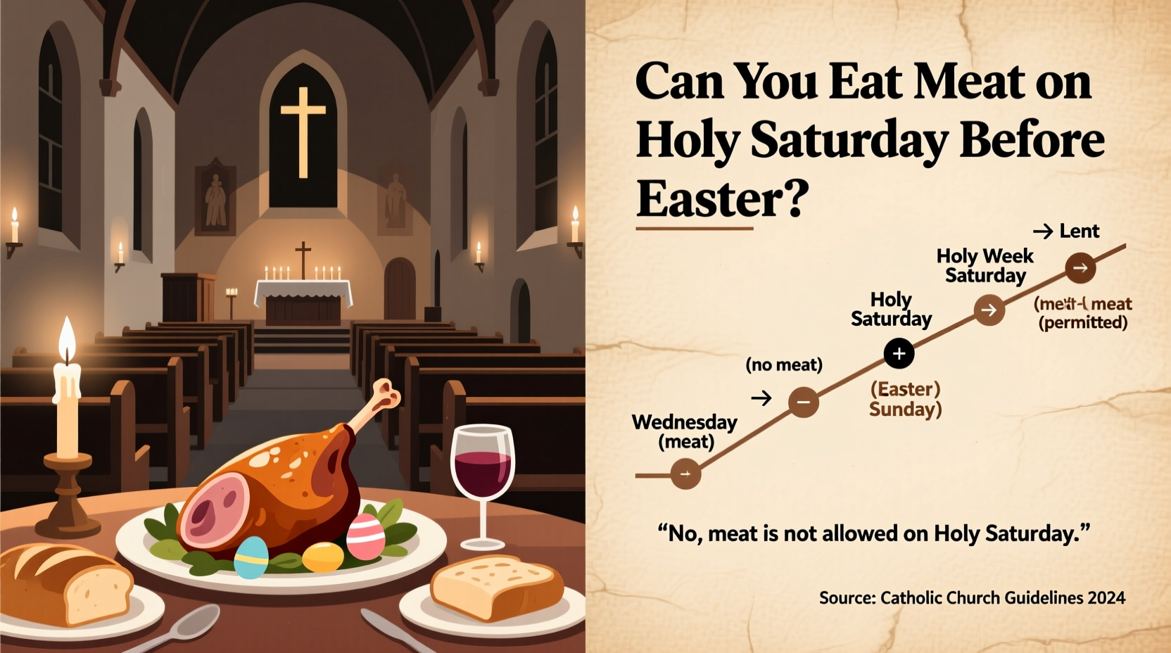 Can You Eat Meat on Holy Saturday Before Easter?