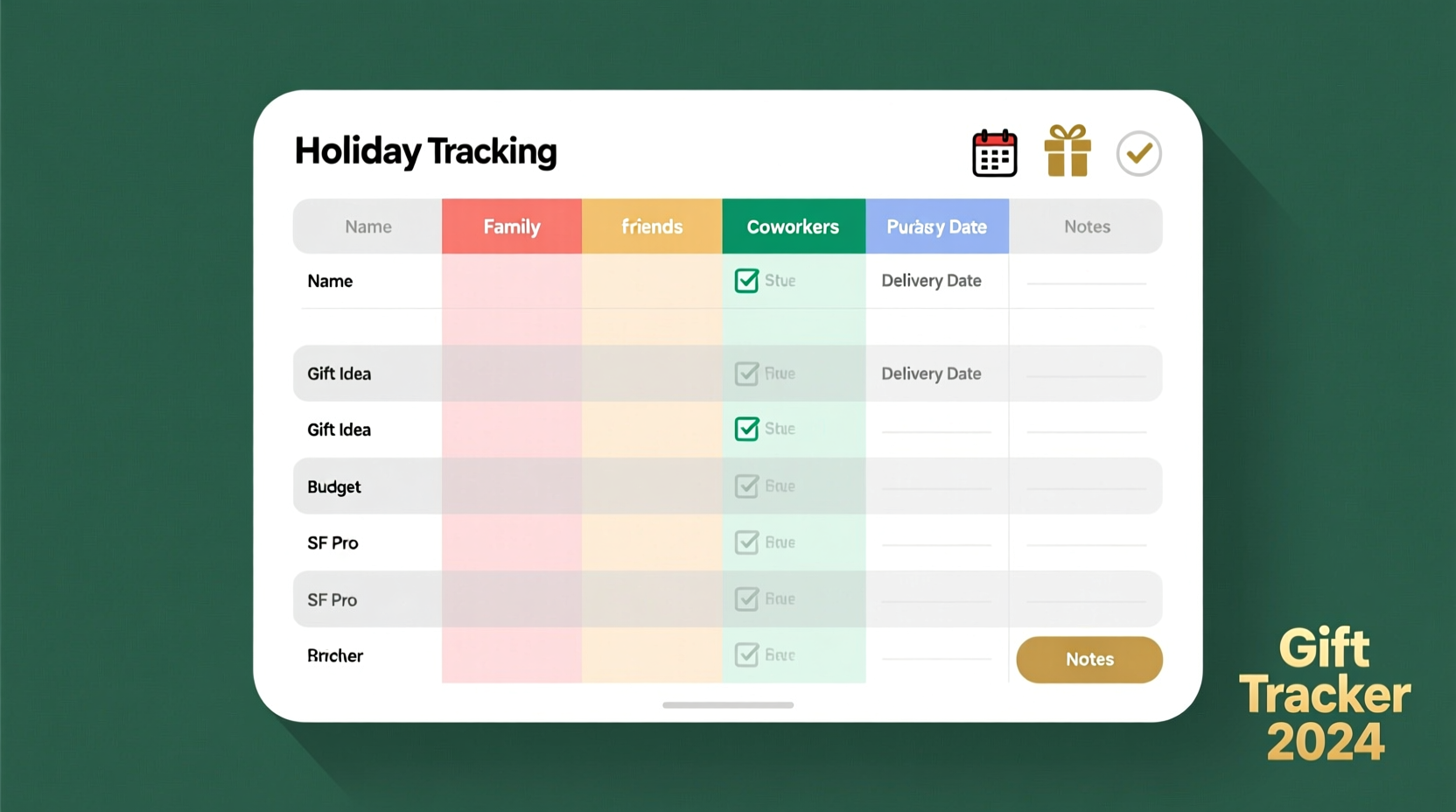 Gift Tracking Spreadsheet Organize Simplify Holiday Shopping