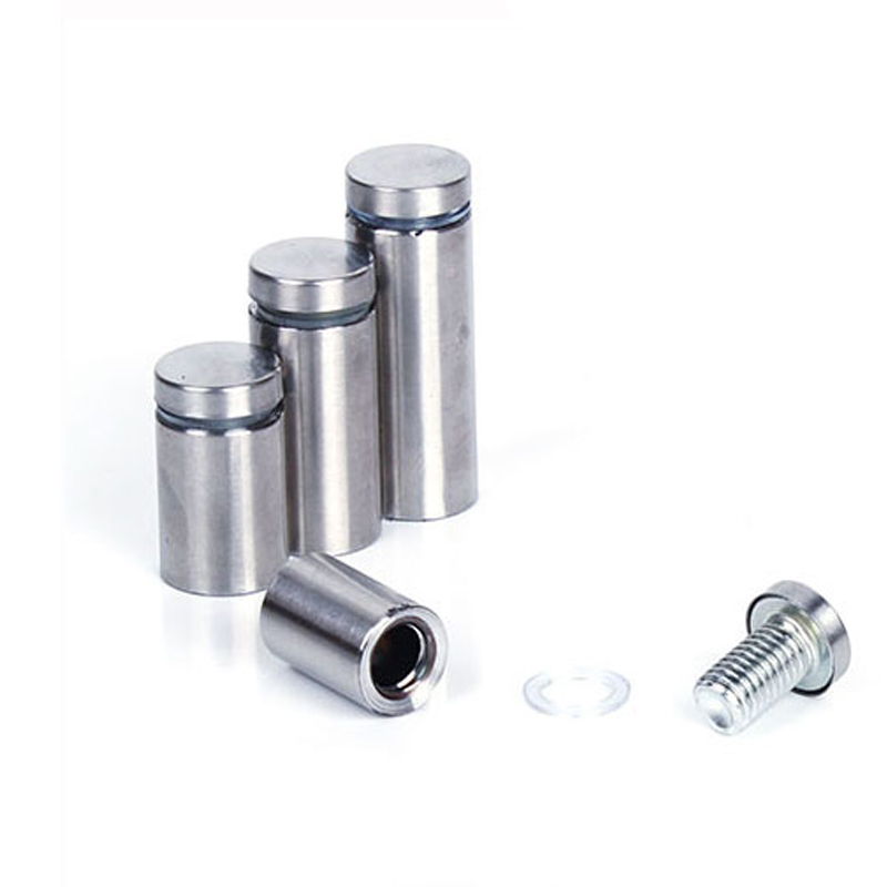 SS Stainless Steel Glass Spacer Wall Mount Sign Bracket For Glass Panel ...