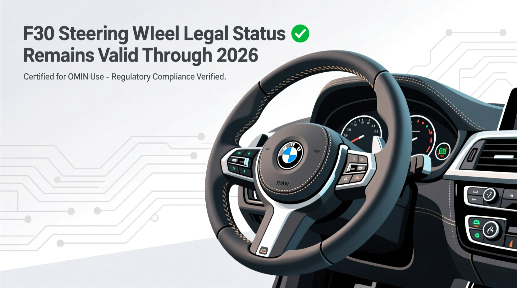 F30 Steering Wheel Legal Status Remains Valid Through 2026