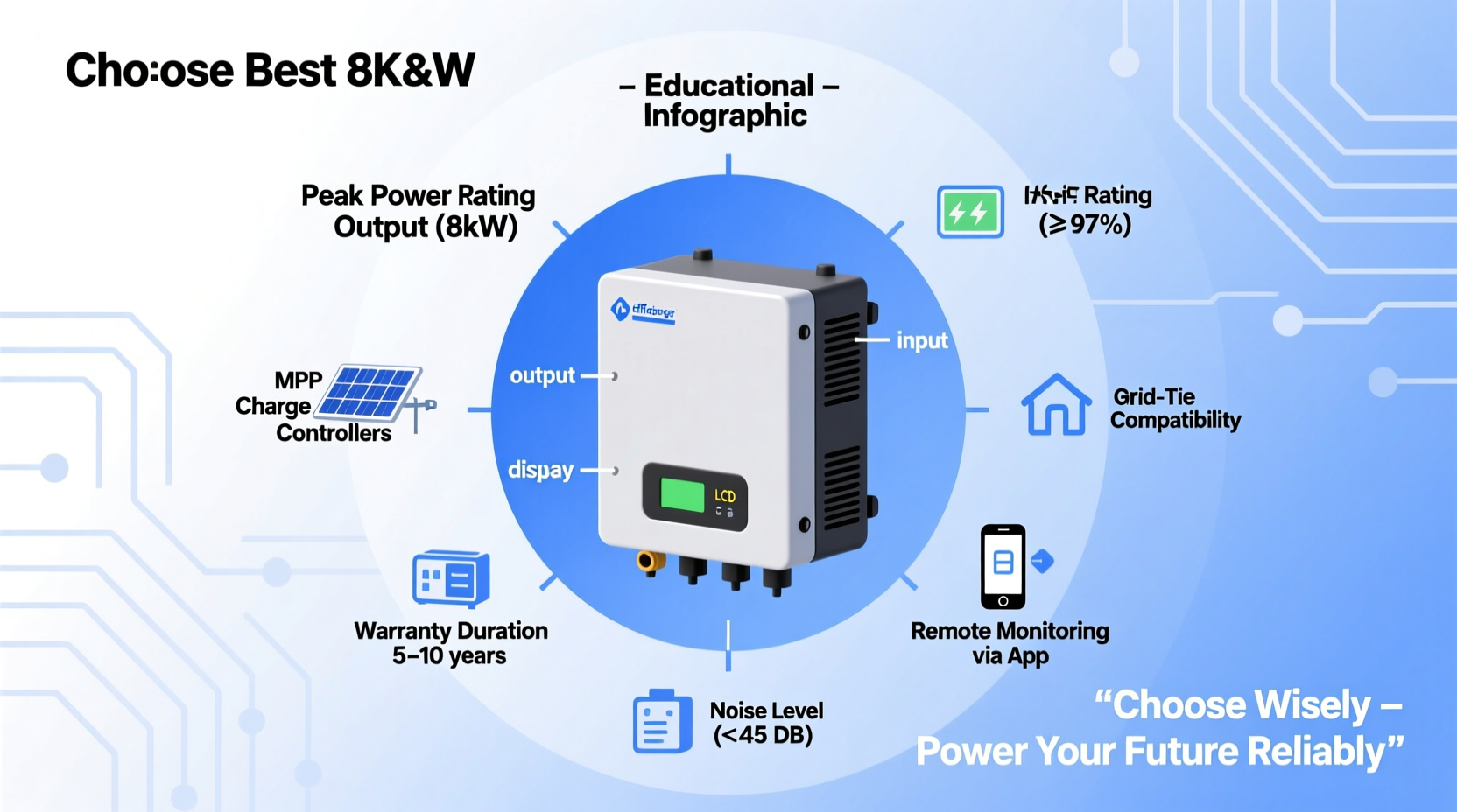 How to Choose the Best Inverter 8kw for Your Home or Business