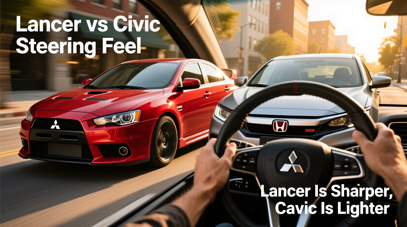 Lancer vs Civic Steering Feel: Lancer Is Sharper, Civic Is Lighter