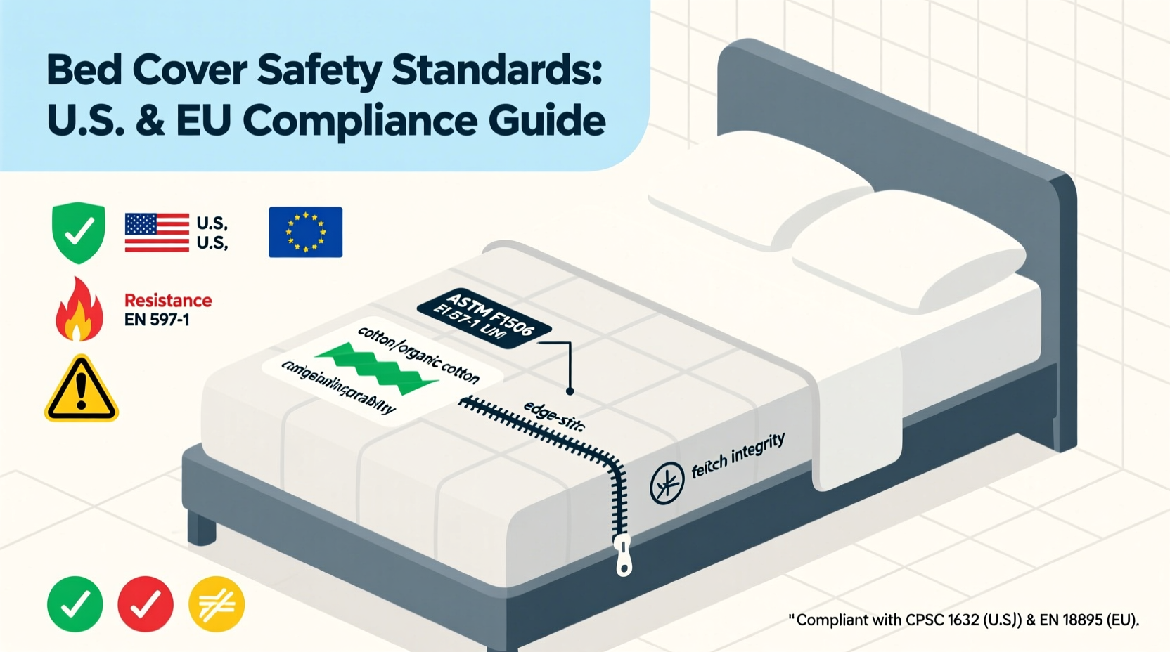 Bed Cover Safety Standards: U.S. & EU Compliance Guide