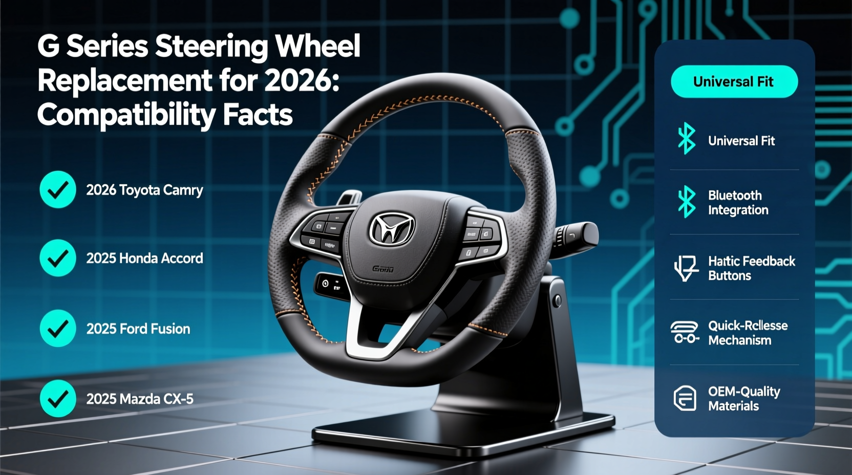 G Series Steering Wheel Replacement for 2026: Compatibility Facts