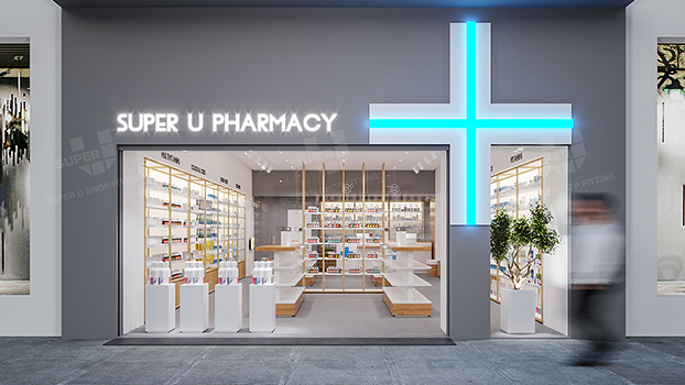 Custom Pharmacy Shelves - Professional Medical Display Racks