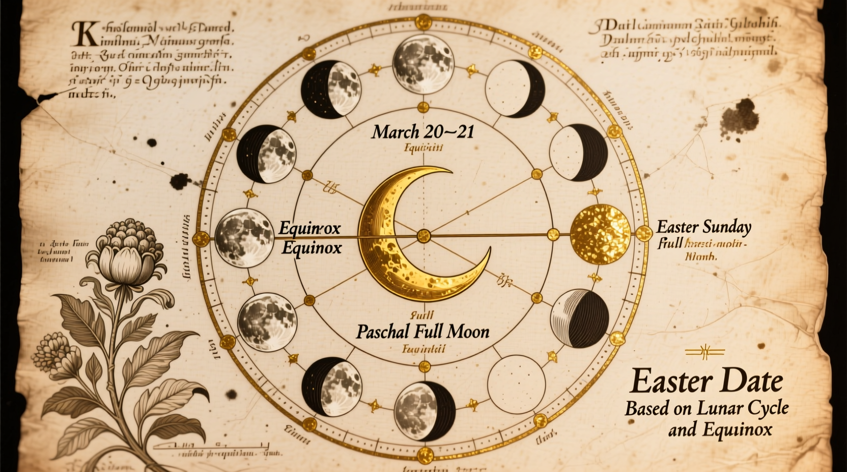 Easter Date Based on Lunar Cycle and Equinox