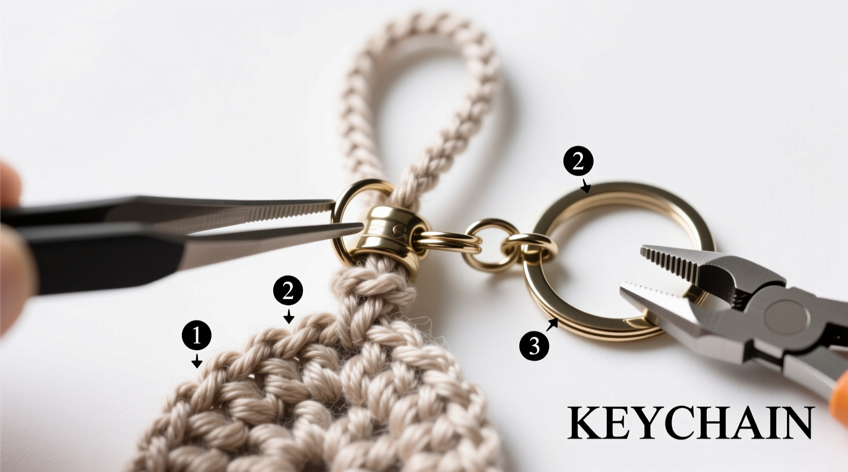 Step By Step Guide How To Securely Attach A Keychain To Your Crochet ...