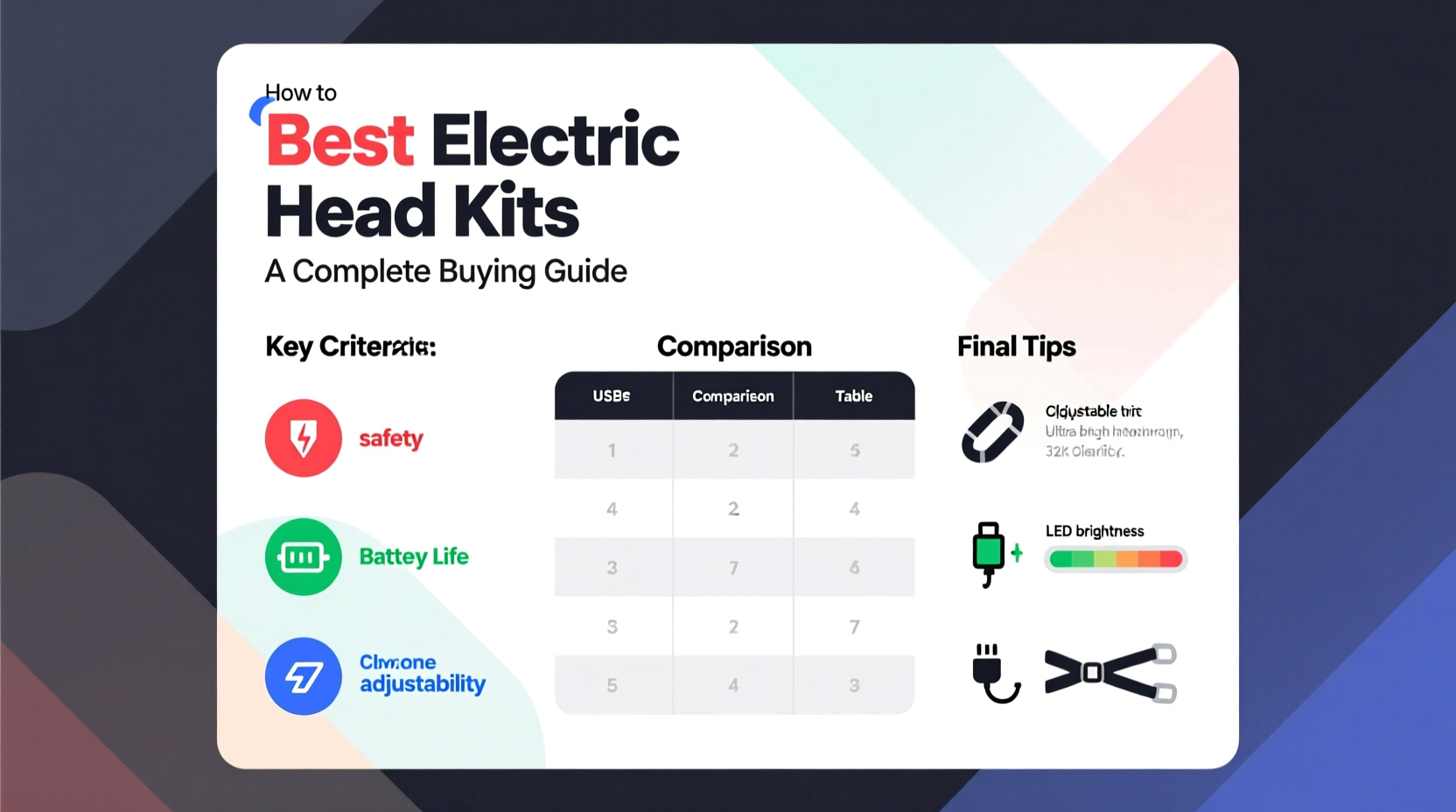 How to Choose the Best Electric Head Kits: A Complete Buying Guide