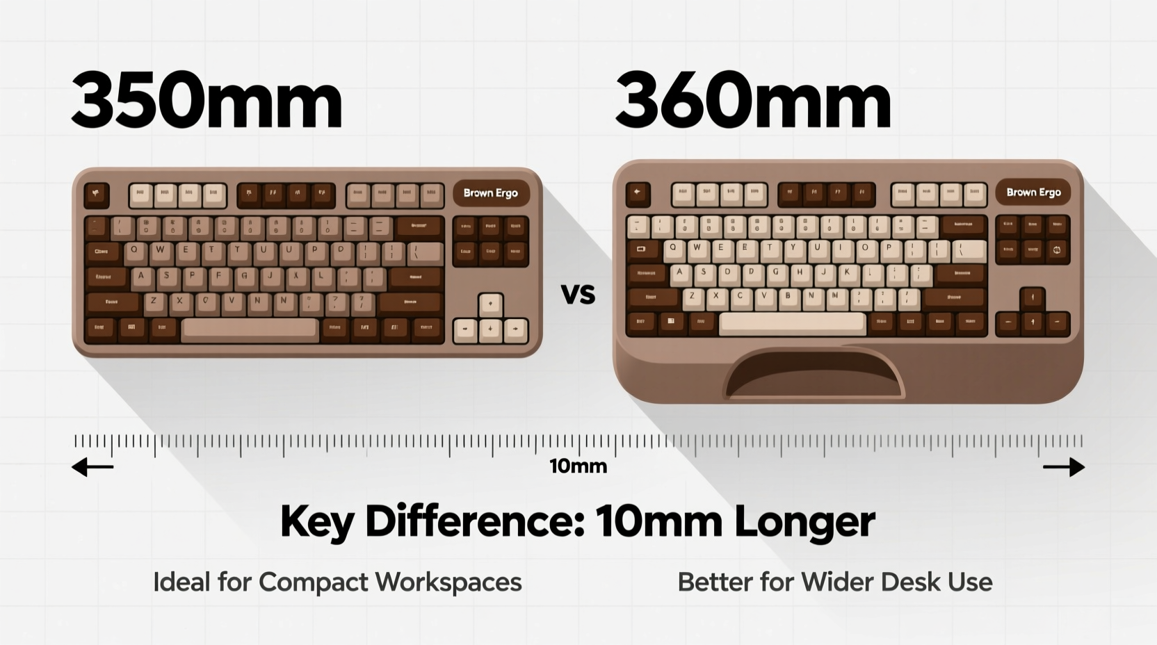 350mm vs 360mm Brown Ergo: Key Differences & Fit Guide