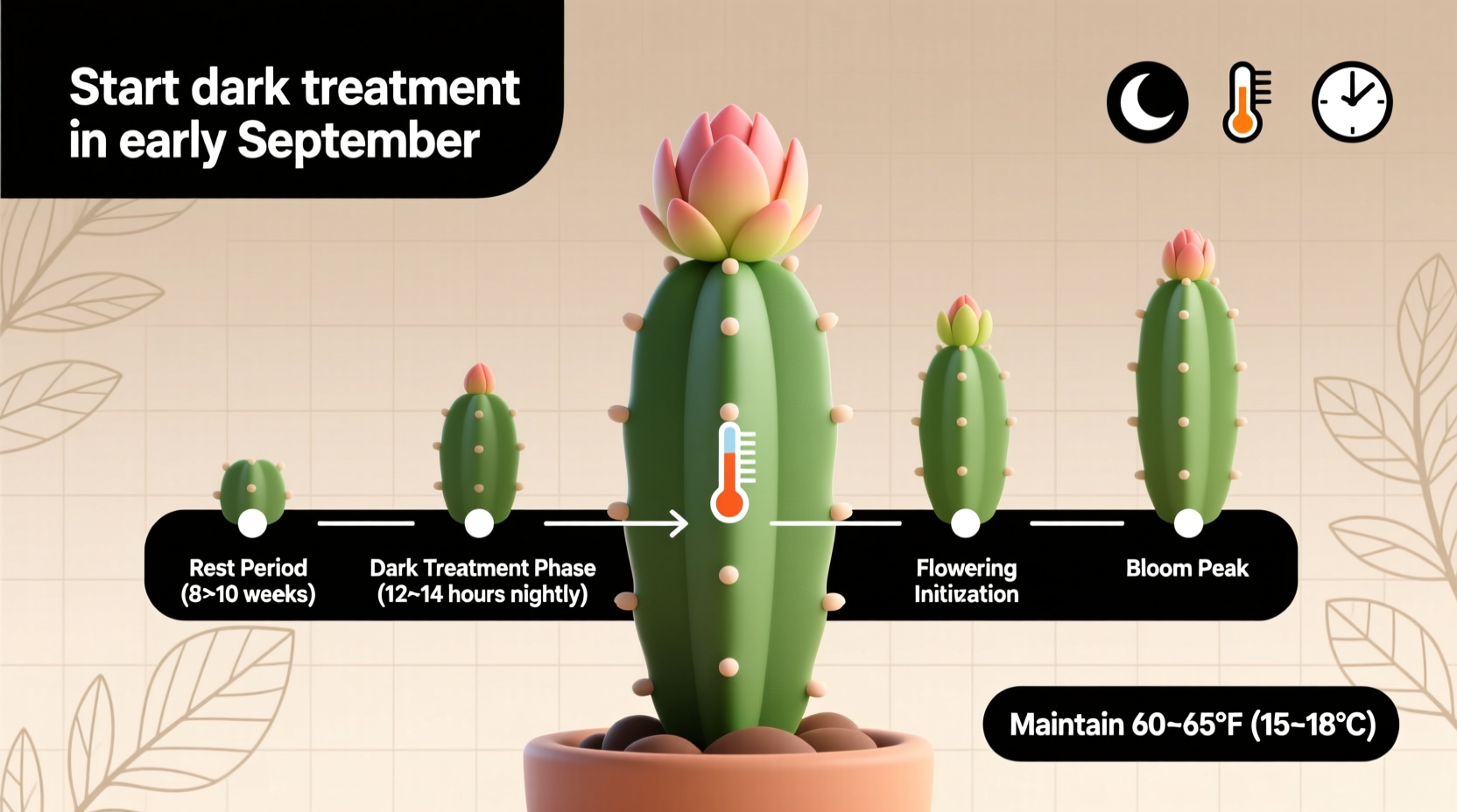 When to Put Your Easter Cactus in the Dark for Blooms