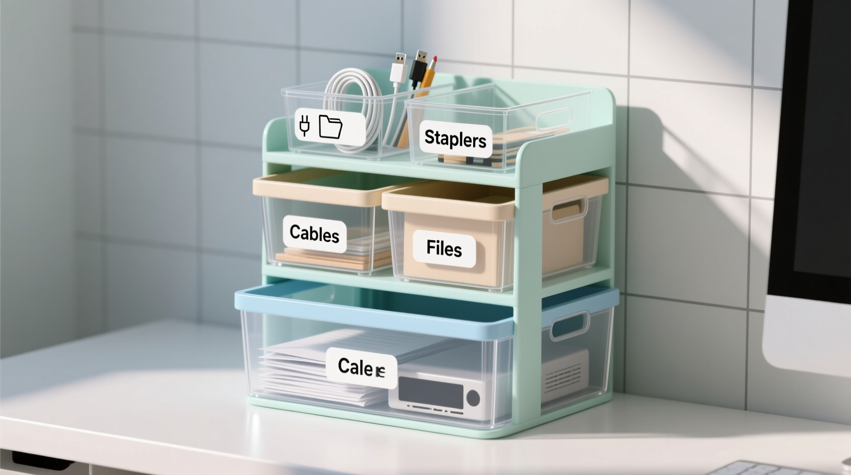 Smart Strategies To Maximize Desktop Storage Space Using Bins Efficiently