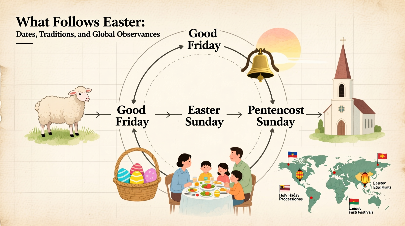 What Follows Easter: Dates, Traditions, and Global Observances