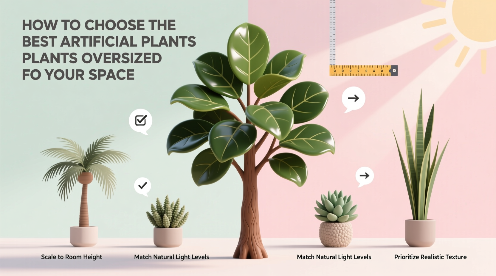 How to Choose the Best Artificial Plants Oversized for Your Space