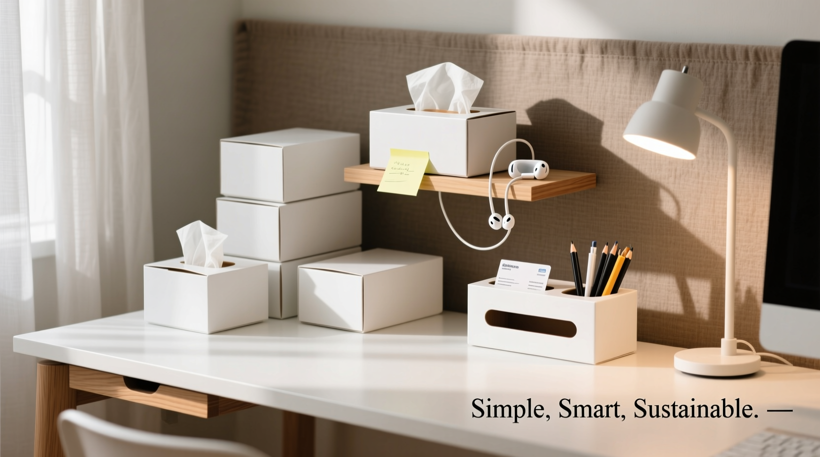 Creative And Practical Desktop Organization Hacks Using Tissue Boxes