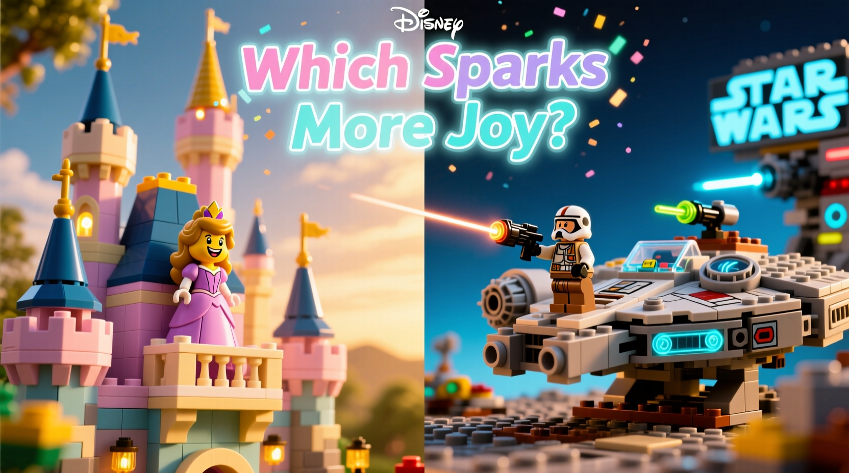 Lego Disney Castle Vs Star Wars Set Which One Sparks More Joy