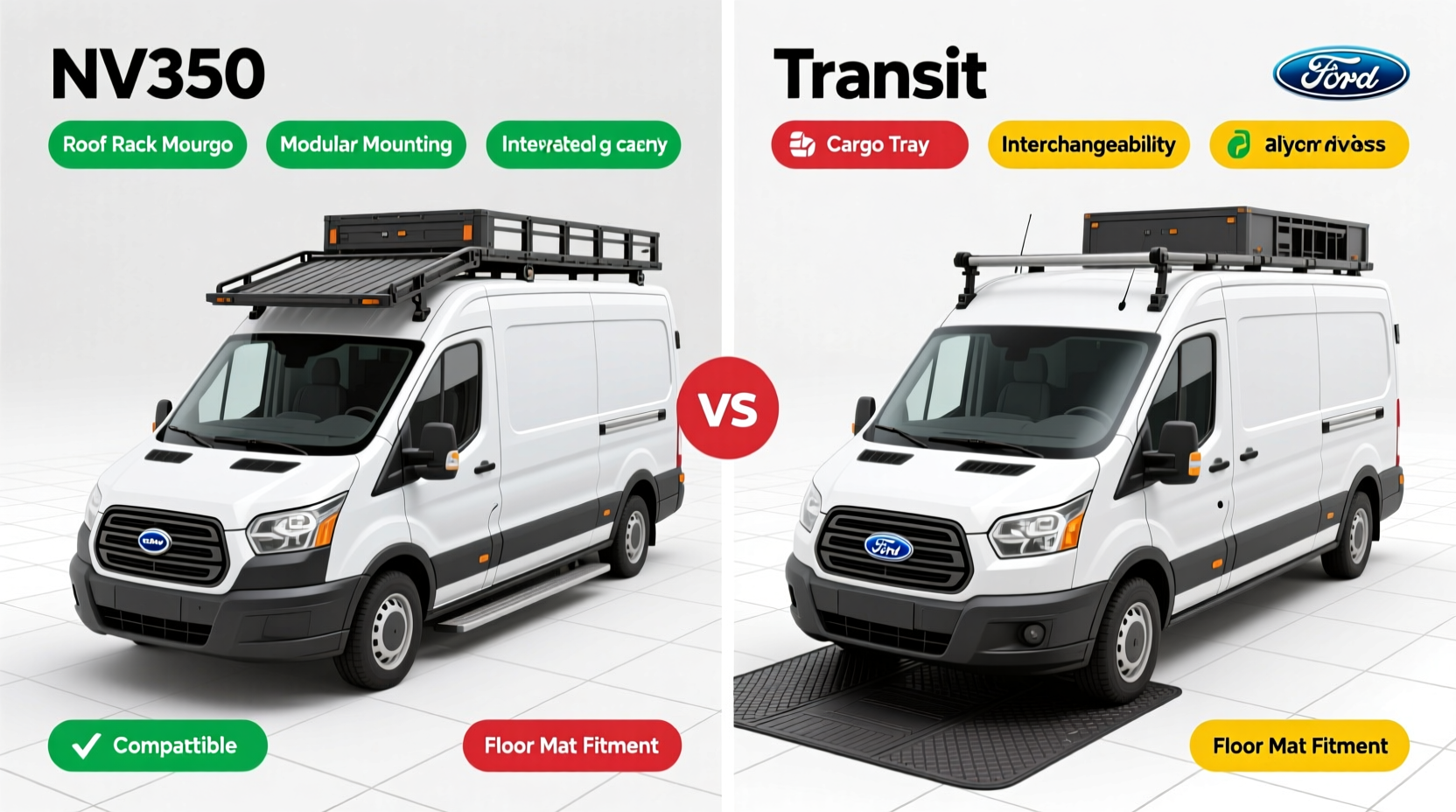 NV350 vs Transit Accessories: Key Compatibility Differences
