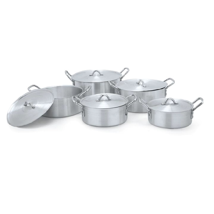 Aluminium Cookware 5pcs/set Big Cooking Pots Aluminum Sets For African ...