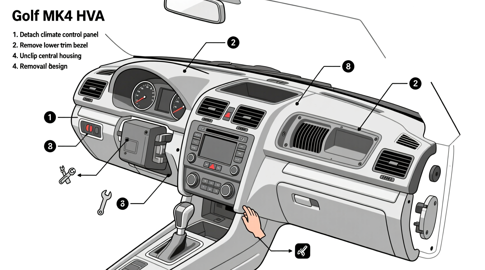 Golf MK4 HVAC Dashboard Removal: Step-by-Step Guide