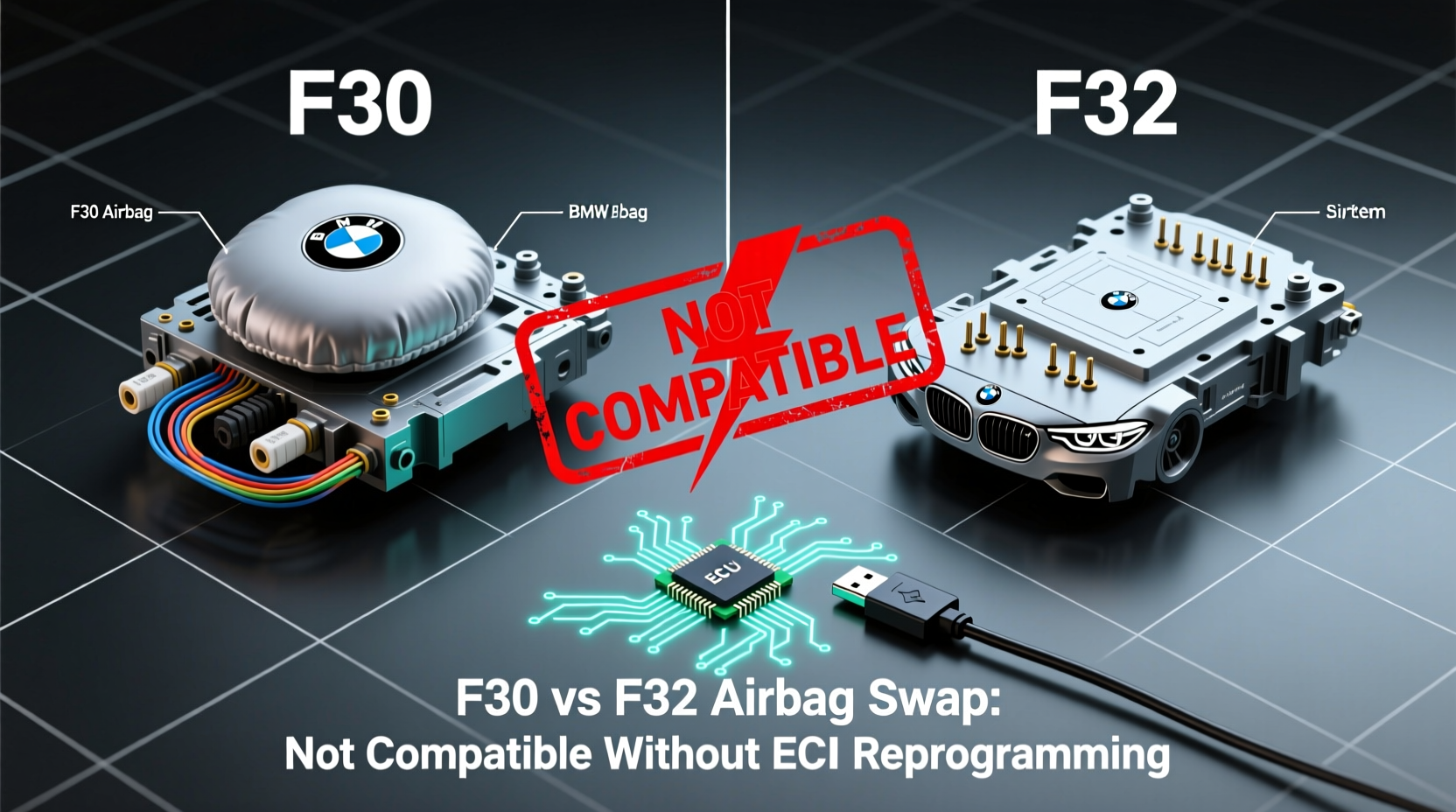 F30 vs F32 Airbag Swap: Not Compatible Without ECU Reprogramming