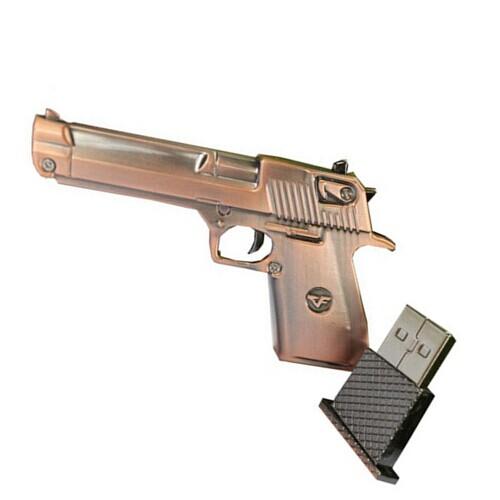 Metal Brass Gun Shape USB Flash Drive Pistol Pen Drive 2.0 8GB 16GB ...