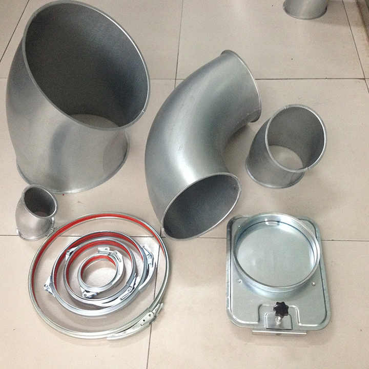 Ventilation Pressed Bend Welded Duct Elbow 150 Mm