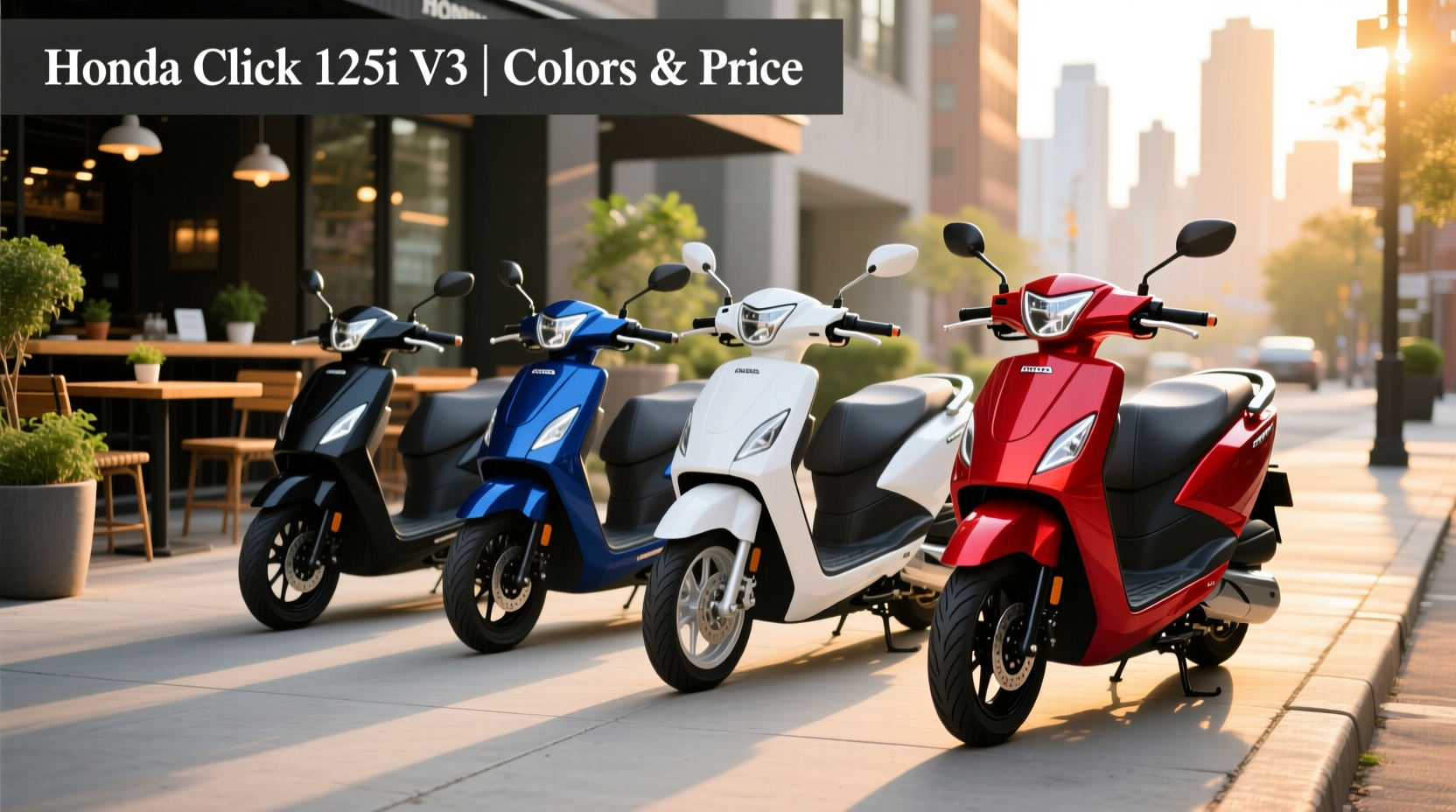 What are the Honda Click 125i V3 colors and price in 2024?
