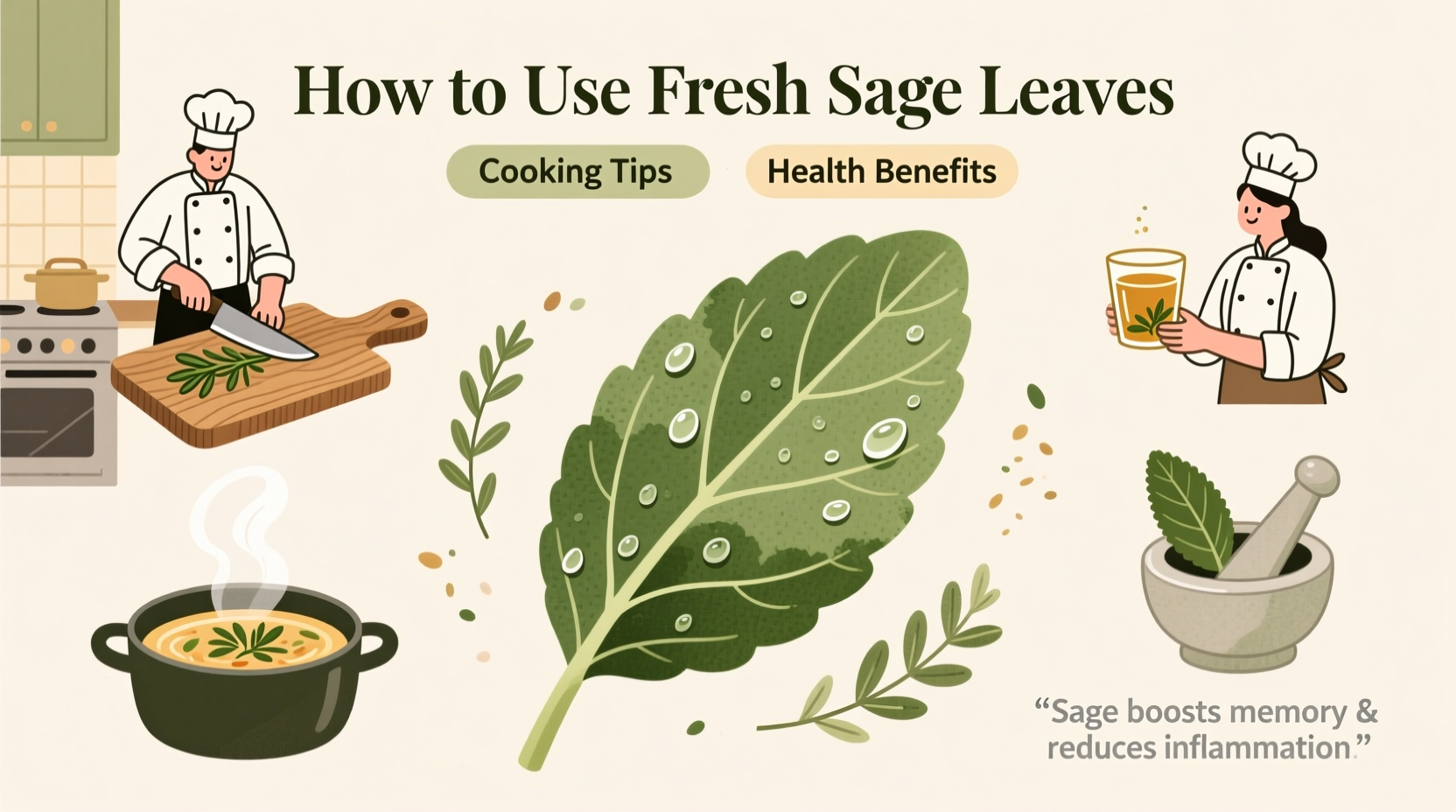 How to Use Fresh Sage Leaves: Cooking & Health Tips