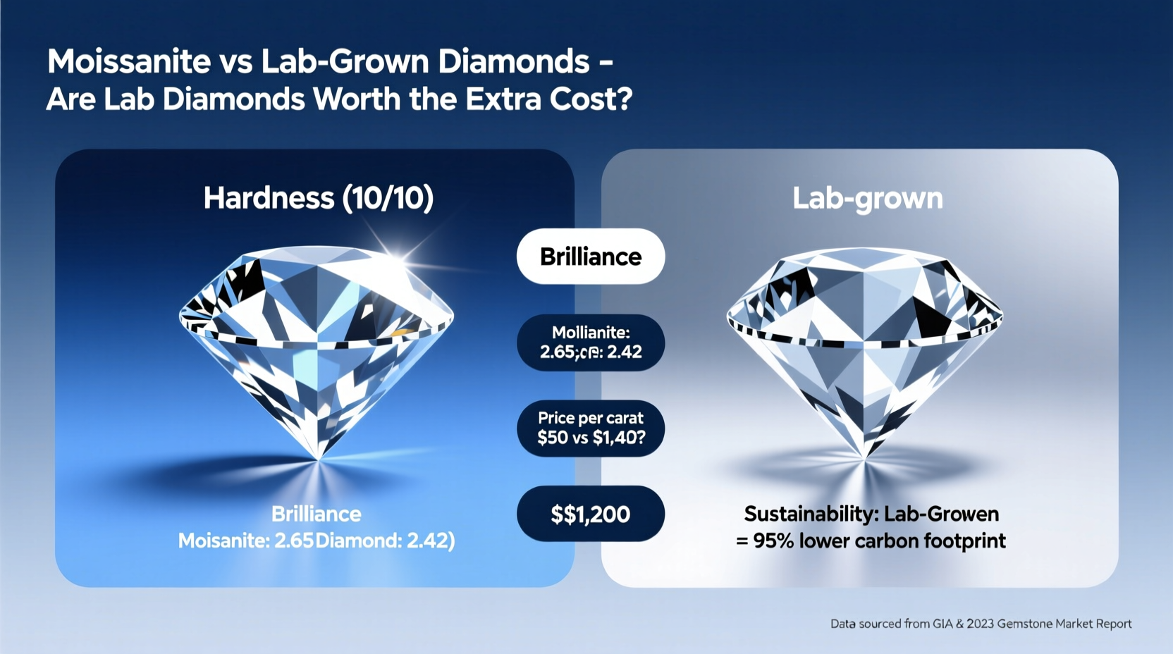 Moissanite Vs Lab Grown Diamonds Are Lab Diamonds Really Worth The ...