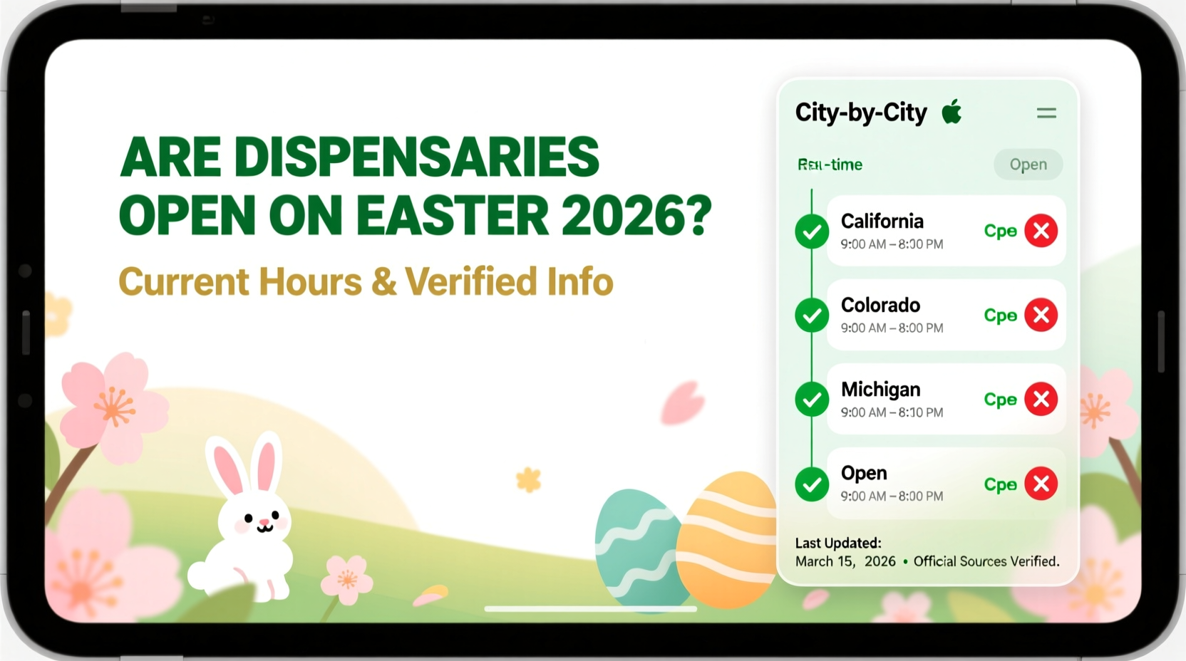 Are Dispensaries Open on Easter? 2026 Hours & Info
