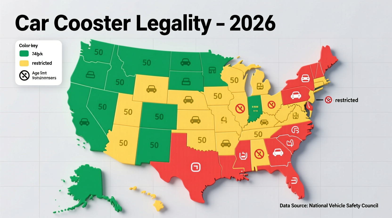 Car Coaster Legality in 2026: U.S. State-by-State Status