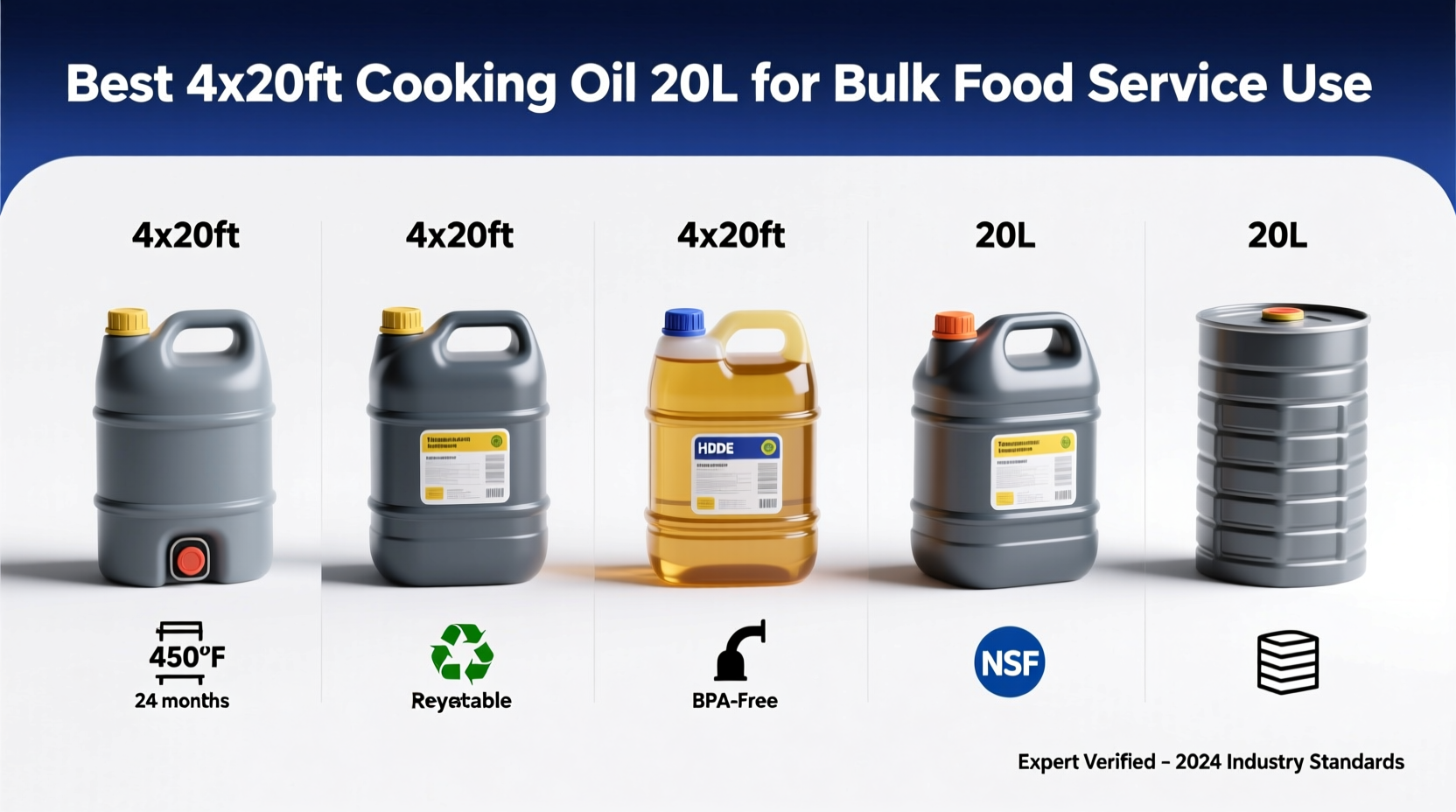 How to Choose the Best 4x20ft Cooking Oil 20lt for Bulk Food Service Use