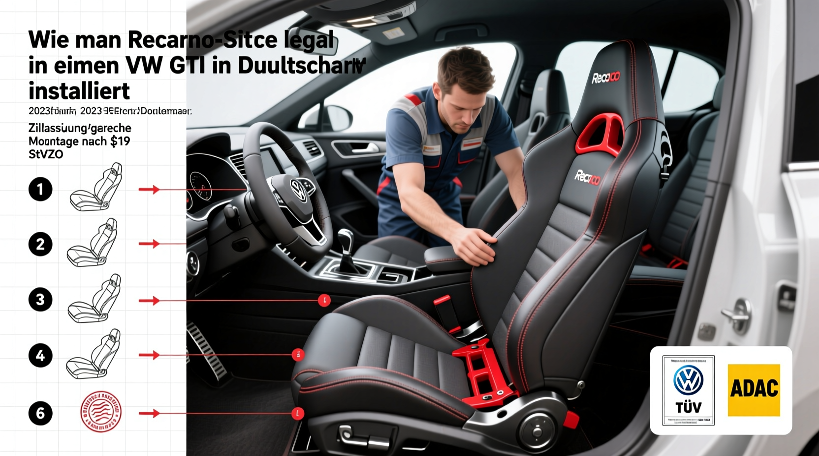 How to Legally Install Recaro Seats in a VW GTI in Germany