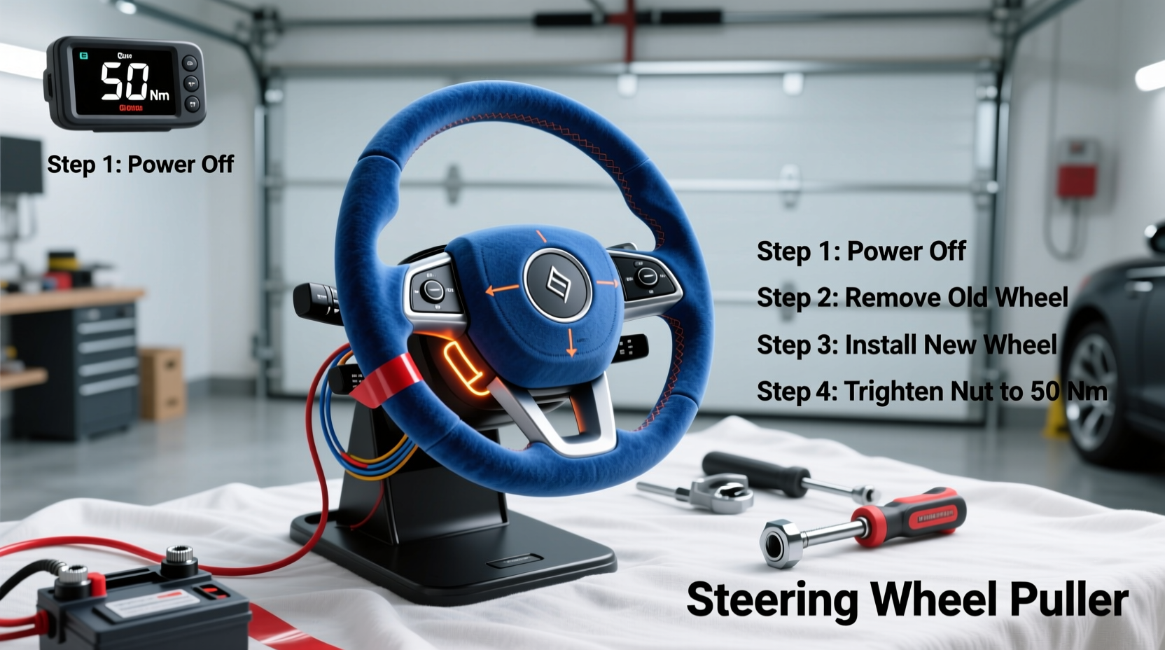 How to Install a Blue Suede Heated Steering Wheel Correctly