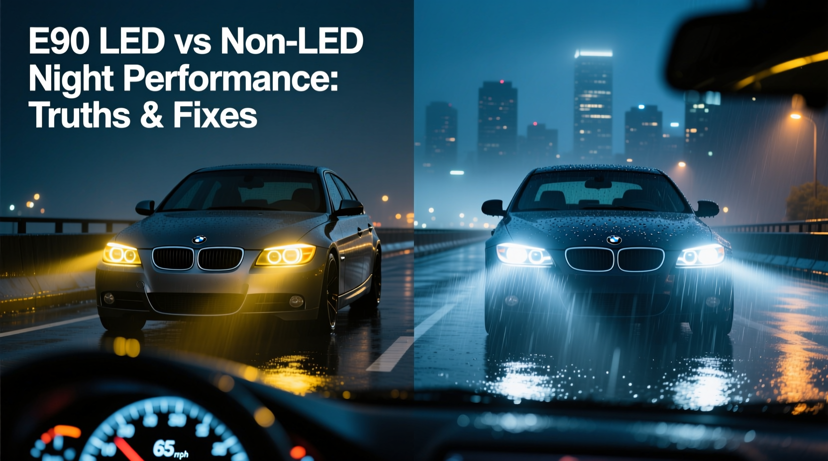 E90 LED vs Non-LED Night Performance: Truths & Fixes
