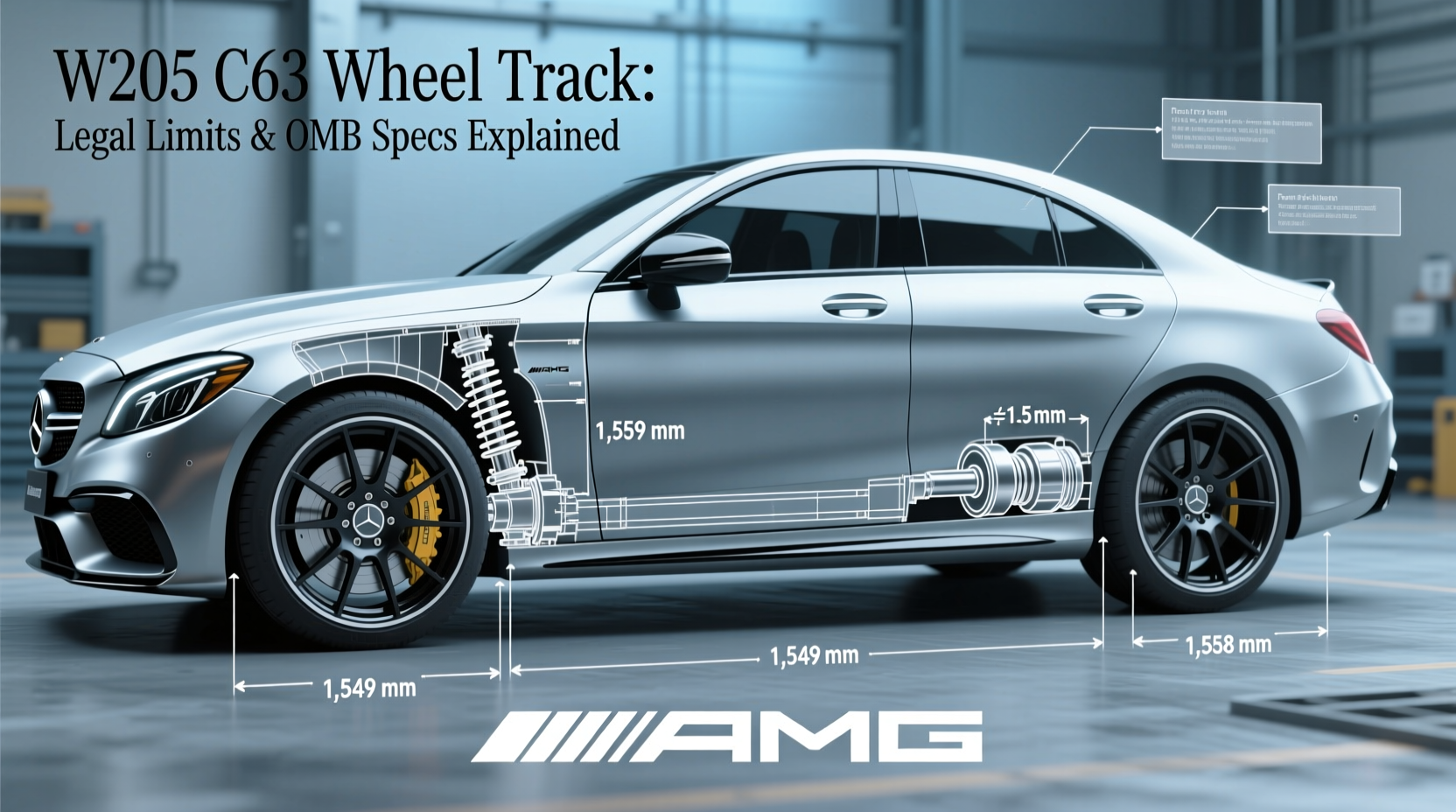W205 C63 Wheel Track: Legal Limits & OEM Specs Explained