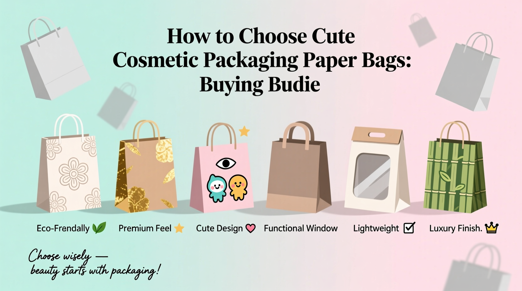 How to Choose Cute Cosmetic Packaging Paper Bags: Buying Guide