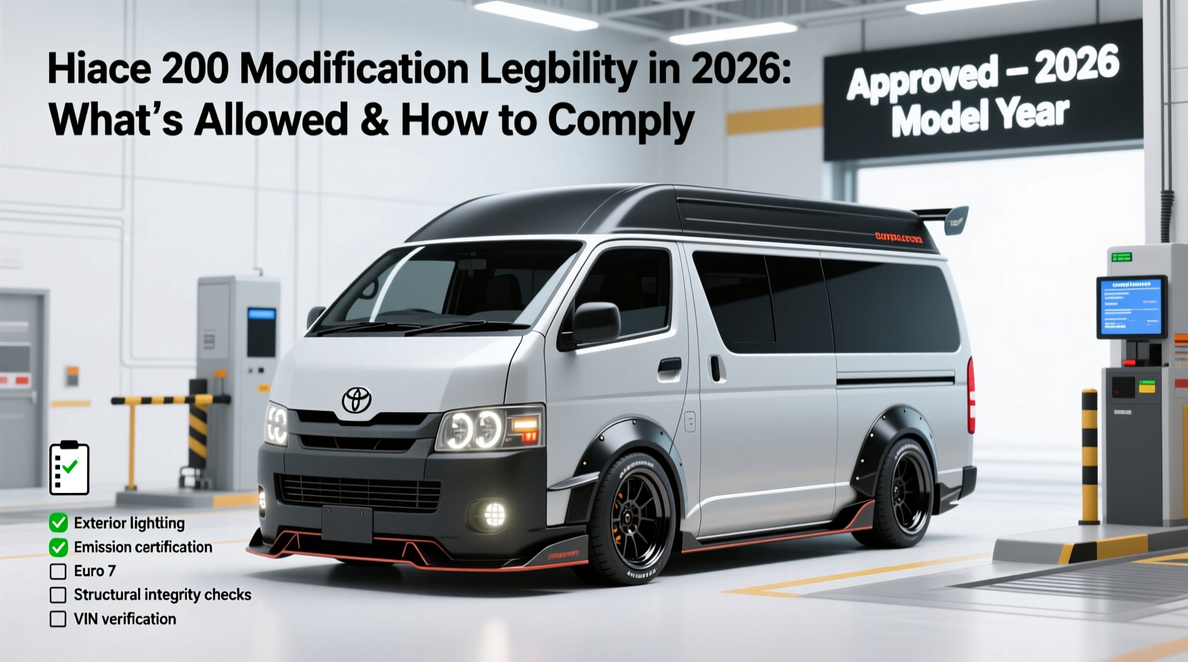 Hiace 200 Modification Legality in 2026: What’s Allowed & How to Comply