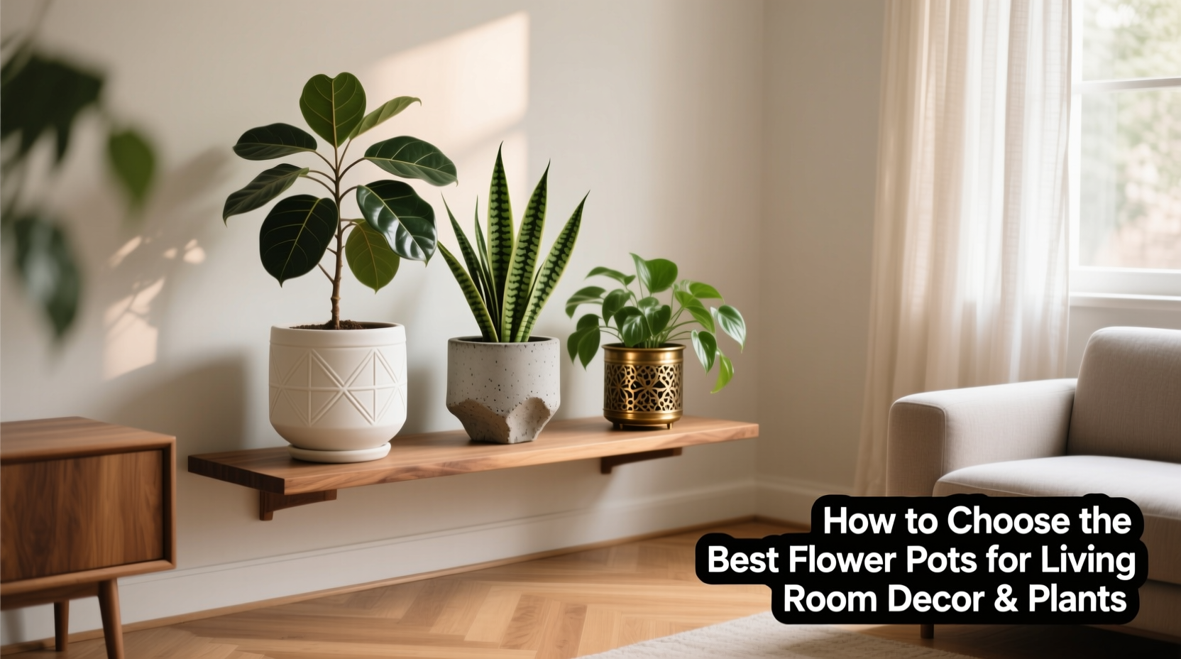 How to Choose the Best Flower Pots for Living Room Decor & Plants