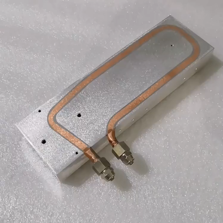 Aluminum Liquid Cooling Plate with Copper Tubes for Heat Exchanger
