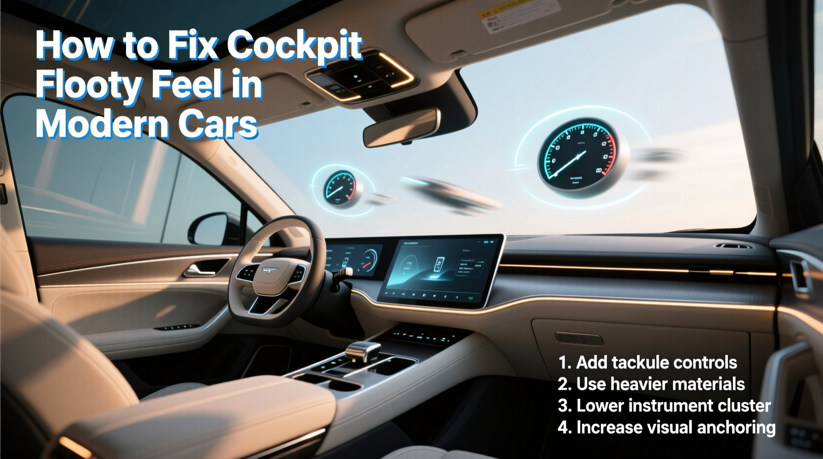 How to Fix Cockpit Floaty Feel in Modern Cars