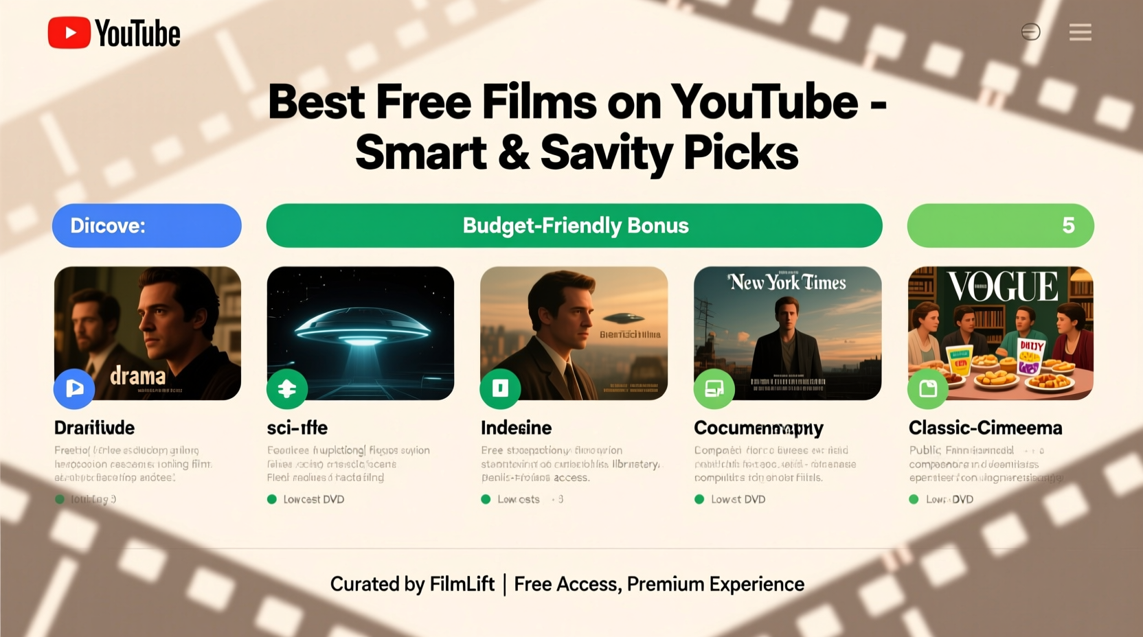 Explore The Best Free Films On Youtube With Detailed Picks And Budget ...