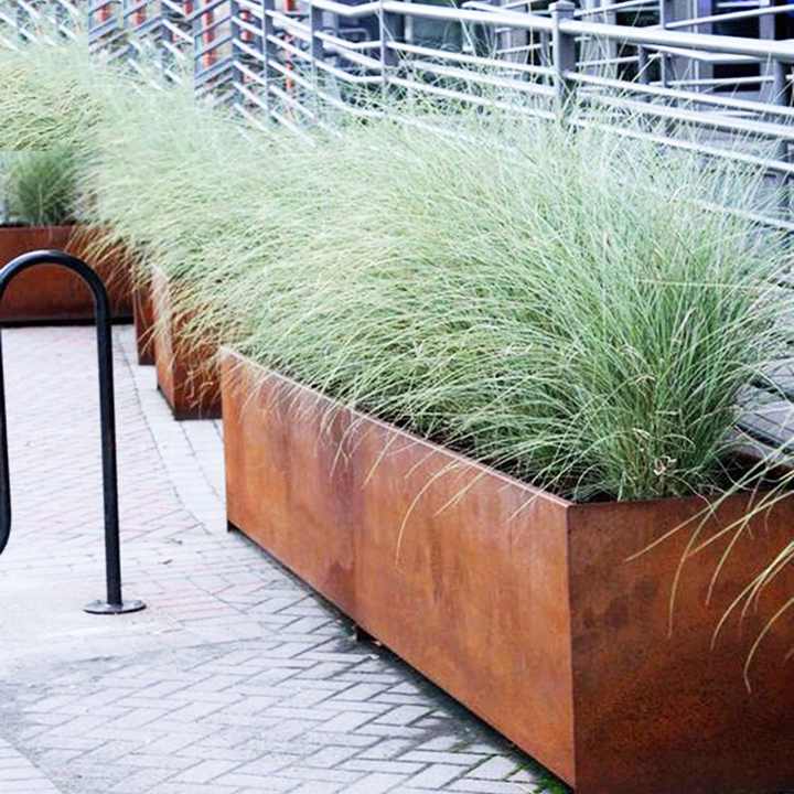 Large Customized Outdoor Corten Steel Flower Pot Planters Designed ...