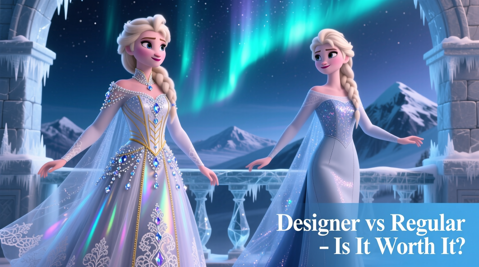 Designer Elsa Dress Vs Regular Elsa Dress Is The Premium Version Really ...