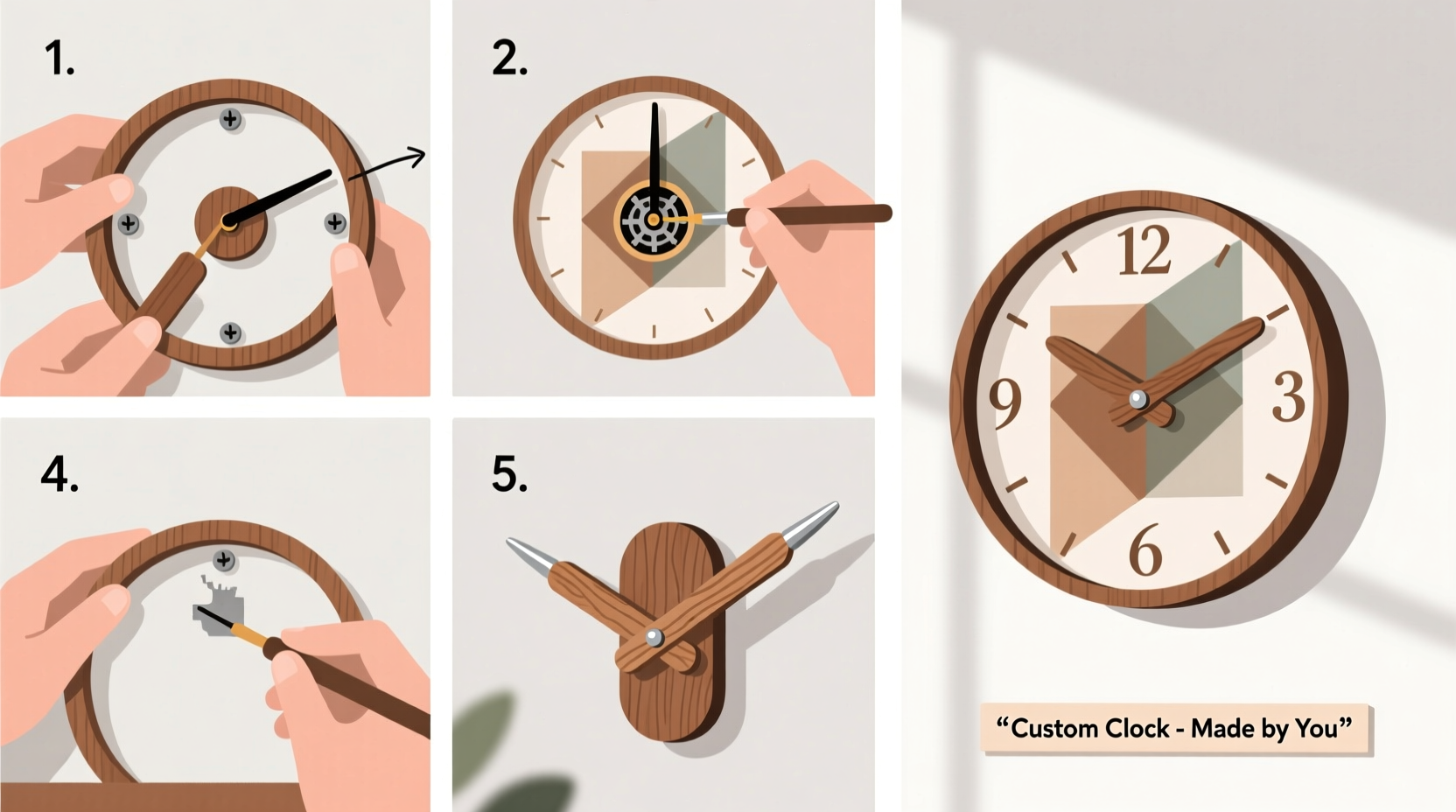 Step By Step Guide How To Create A Custom Clock For Your Home Or Workspace