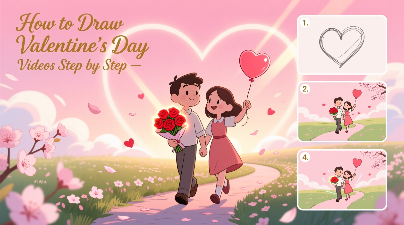How to Draw Valentine's Day Videos Step by Step
